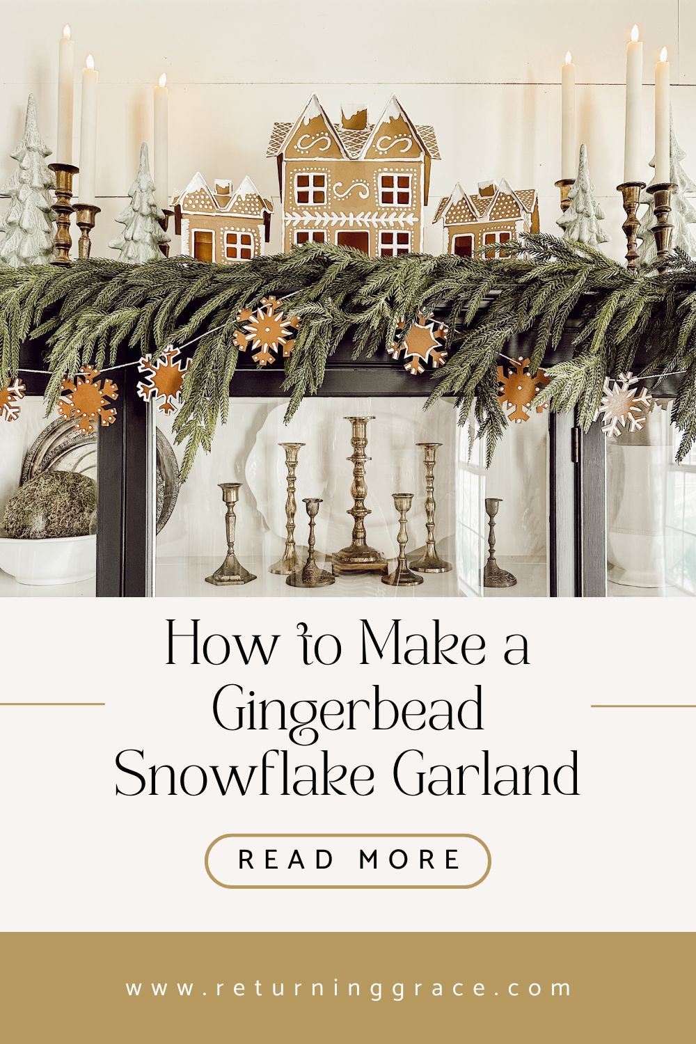 How to Make a Gingerbread Snowflake Garland