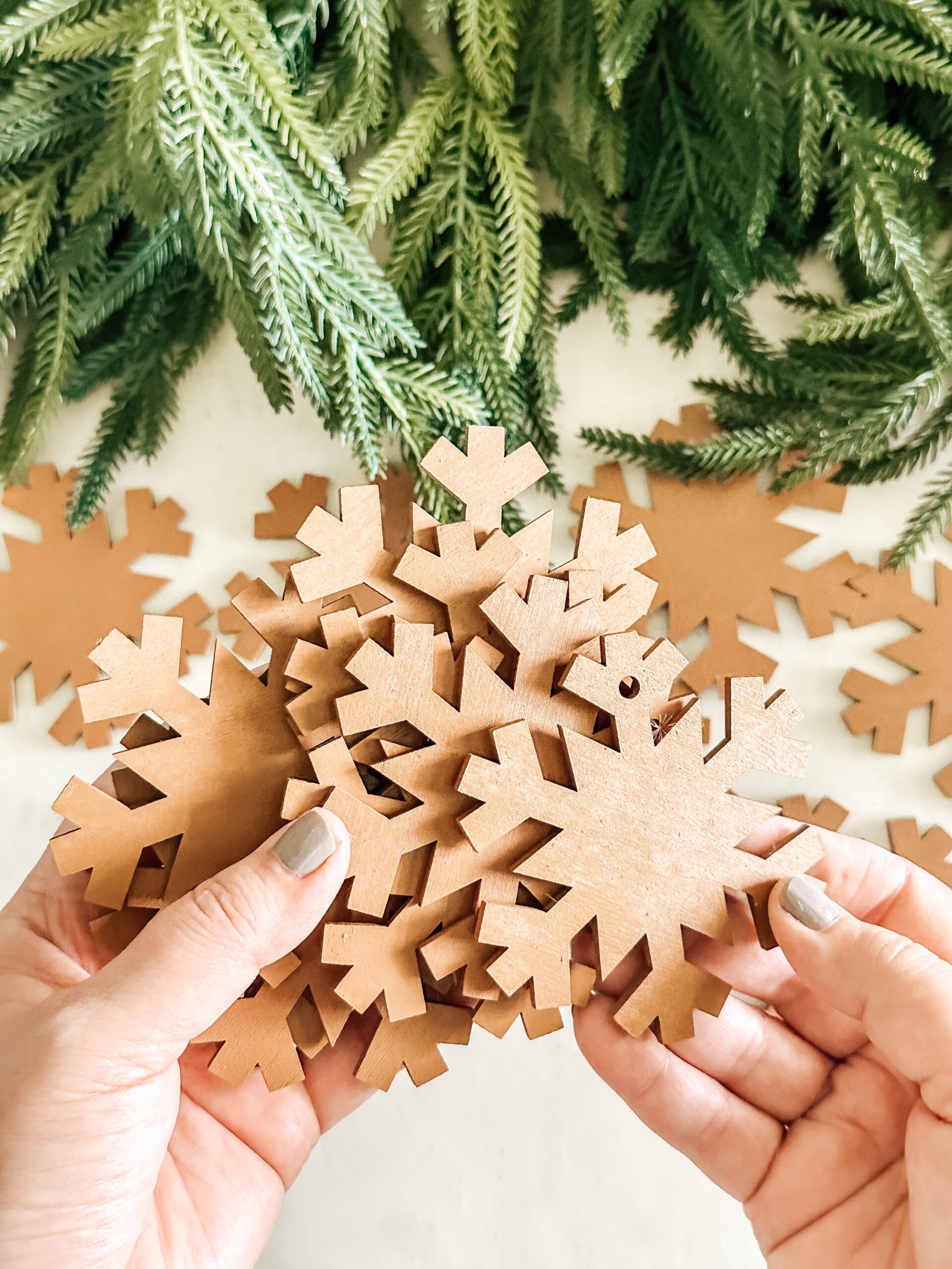 How to Make a Gingerbread Snowflake Garland