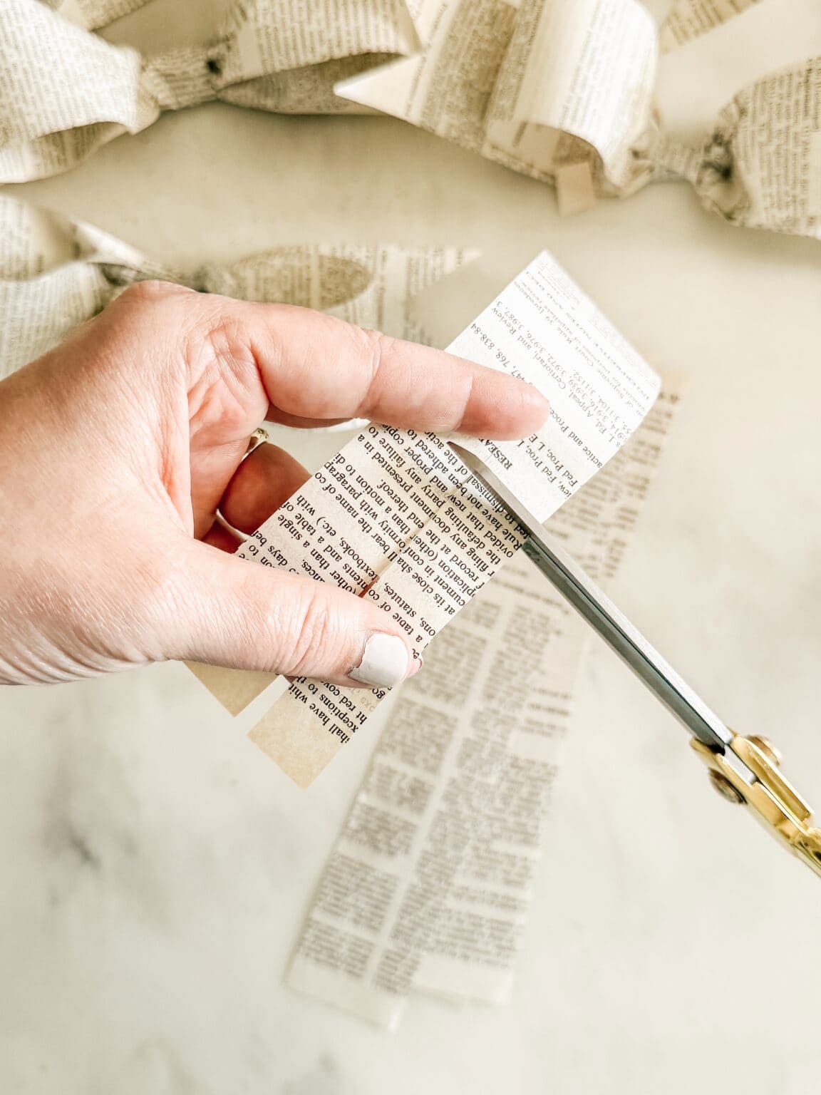 Simple Paper Bow Tutorial Using Vintage Book Pages