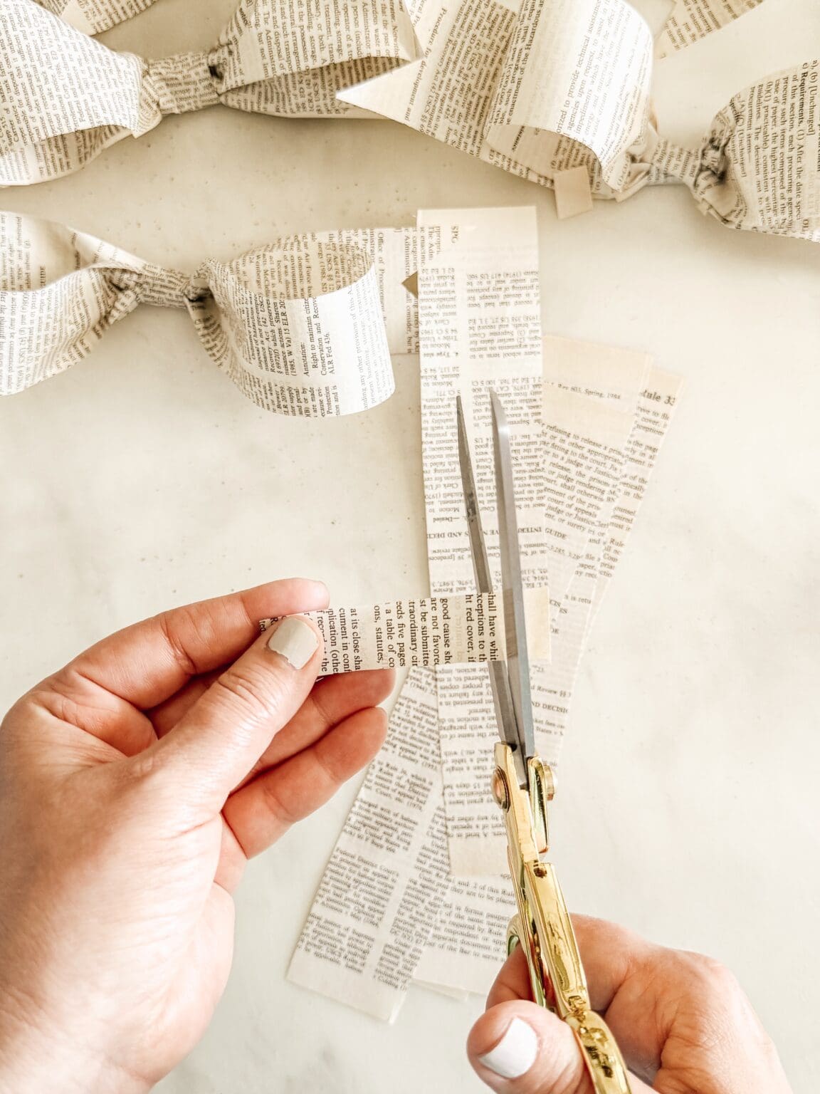 Simple Paper Bow Tutorial Using Vintage Book Pages