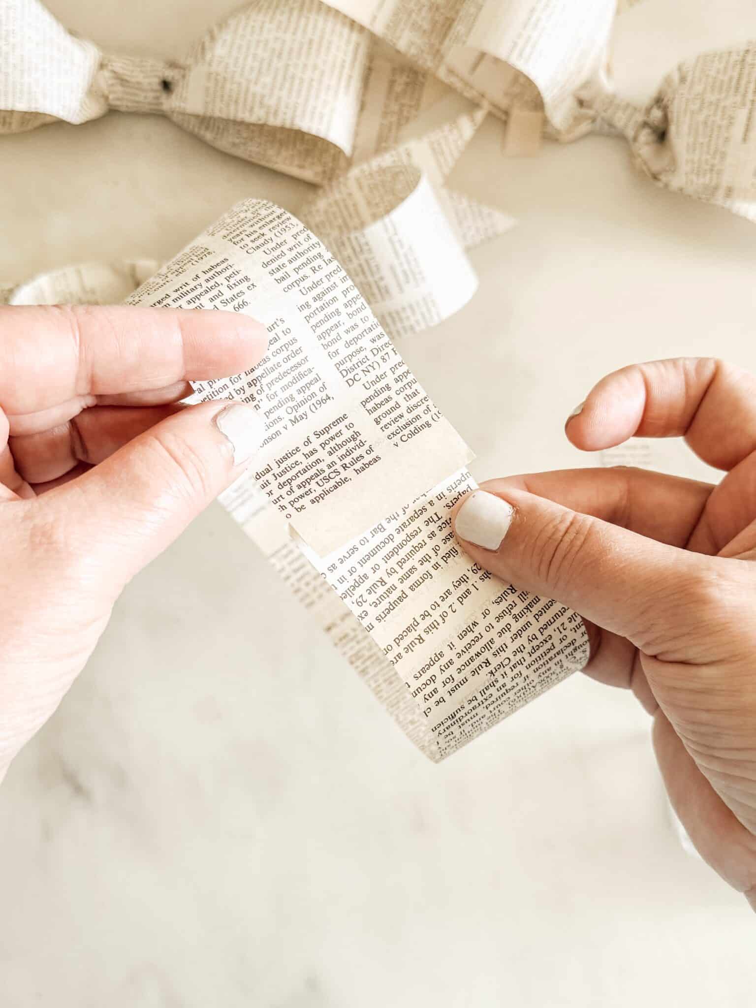 Simple Paper Bow Tutorial Using Vintage Book Pages