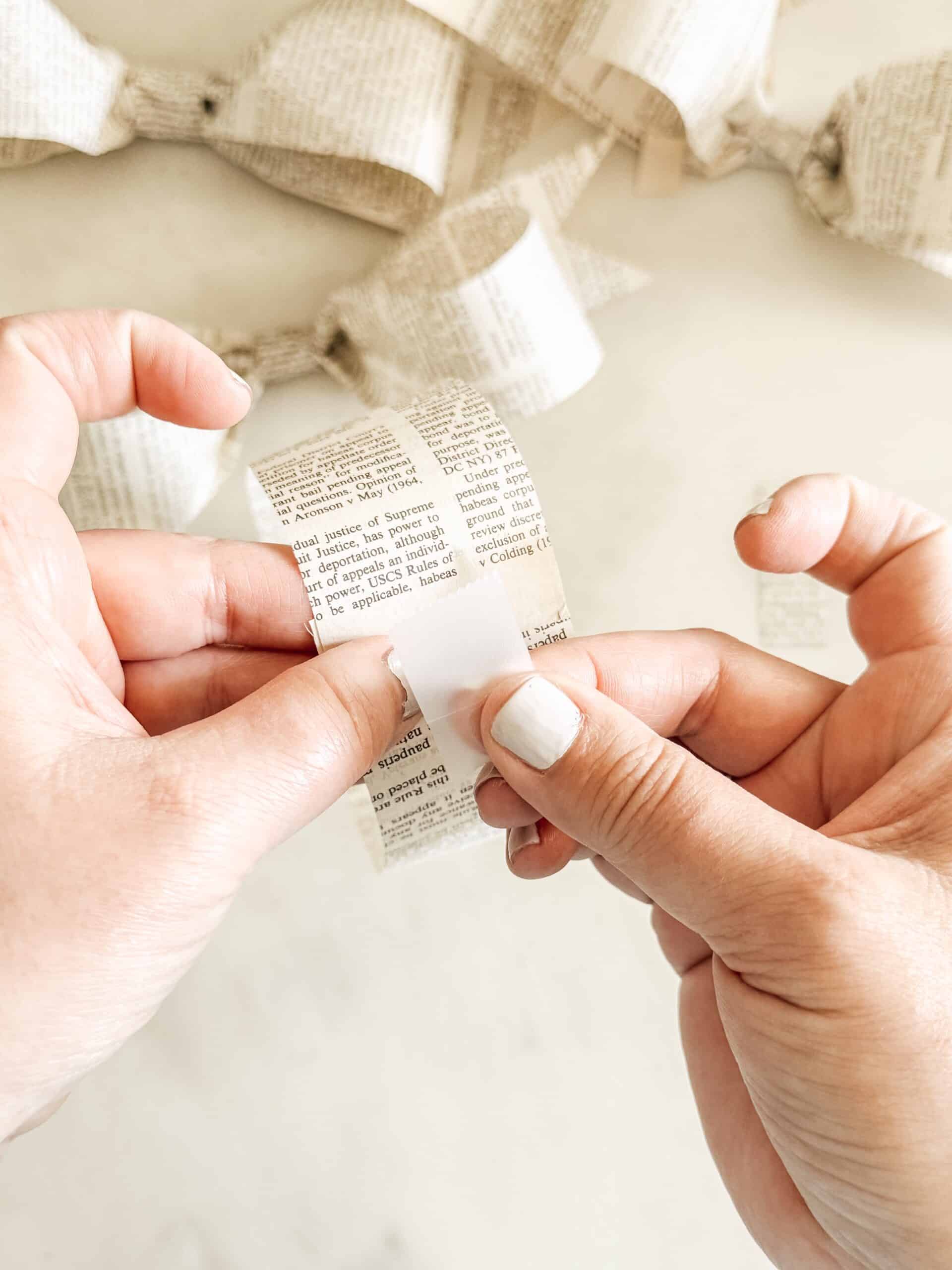 Simple Paper Bow Tutorial Using Vintage Book Pages