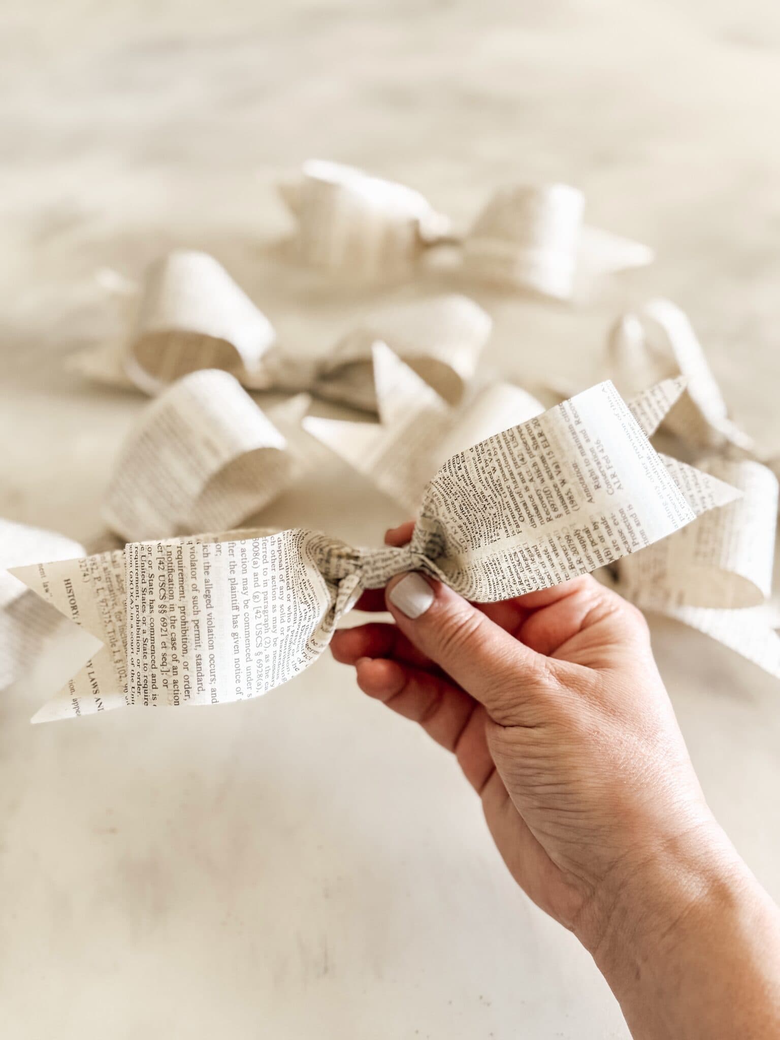 Simple Paper Bow Tutorial Using Vintage Book Pages