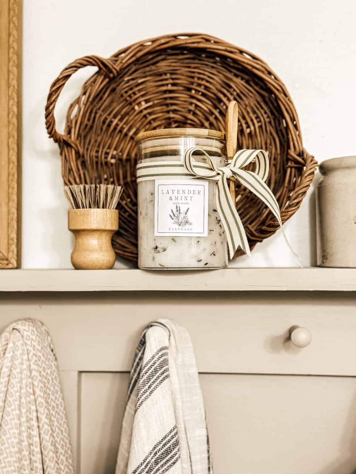 Handmade Lavender Mint Body Scrub with Free Printable