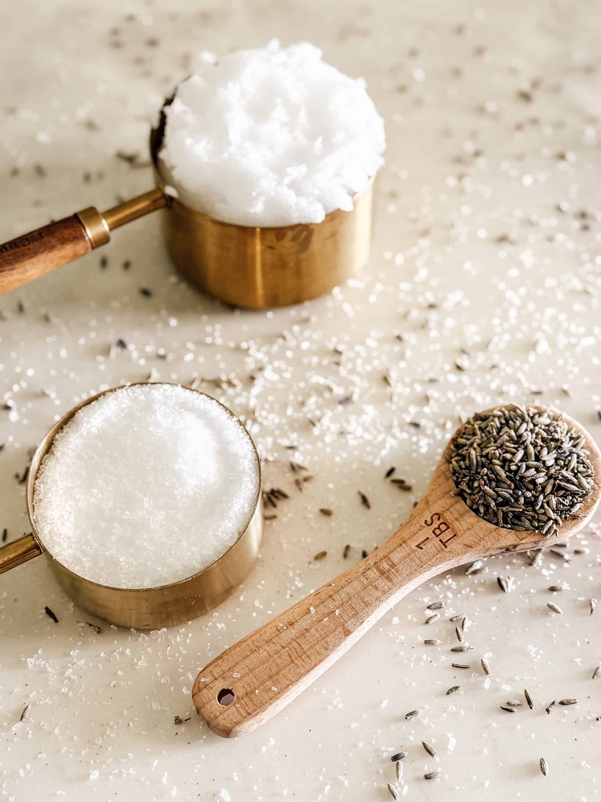 Handmade Lavender Mint Body Scrub with Free Printable