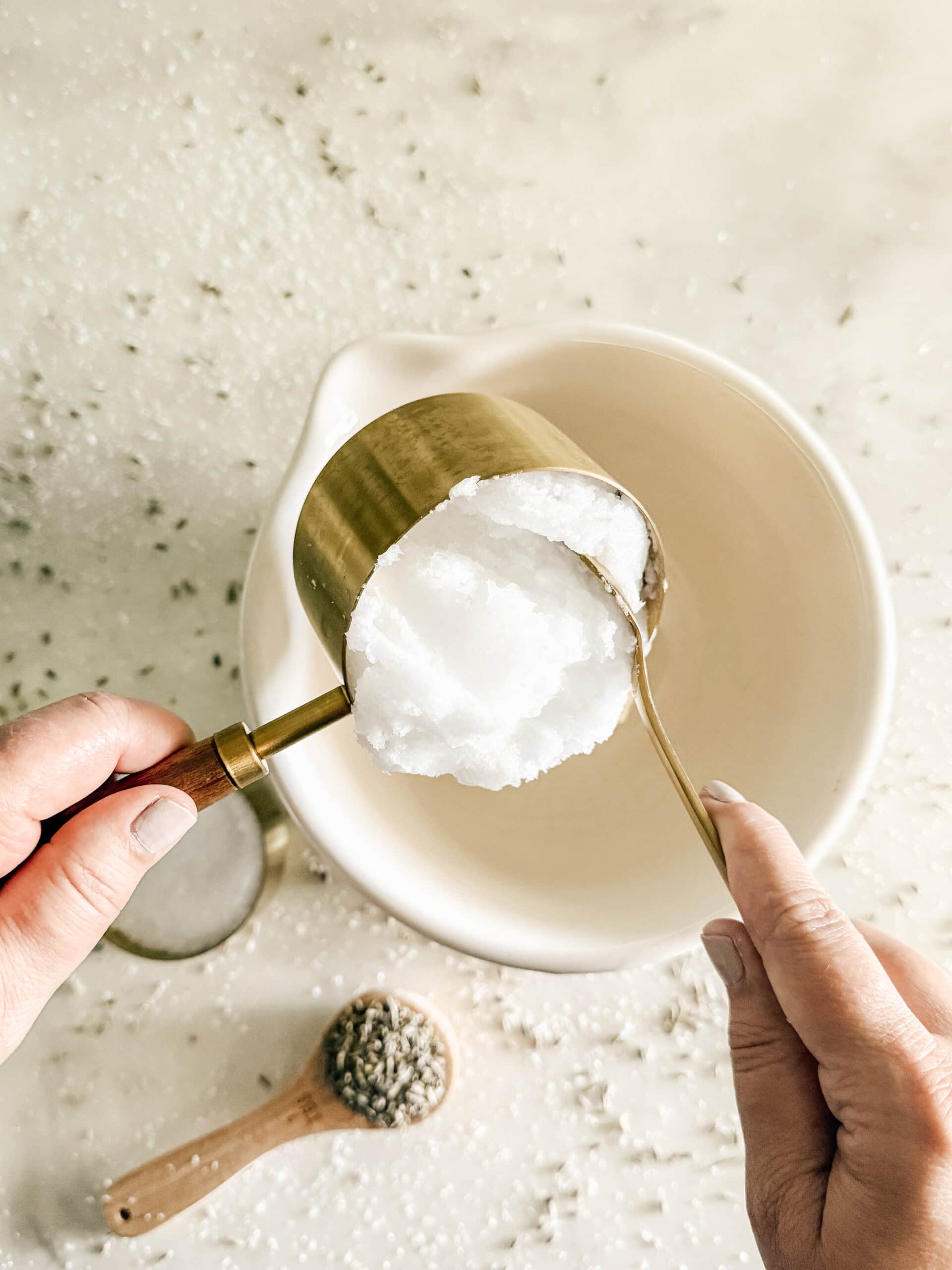 Handmade Lavender Mint Body Scrub with Free Printable