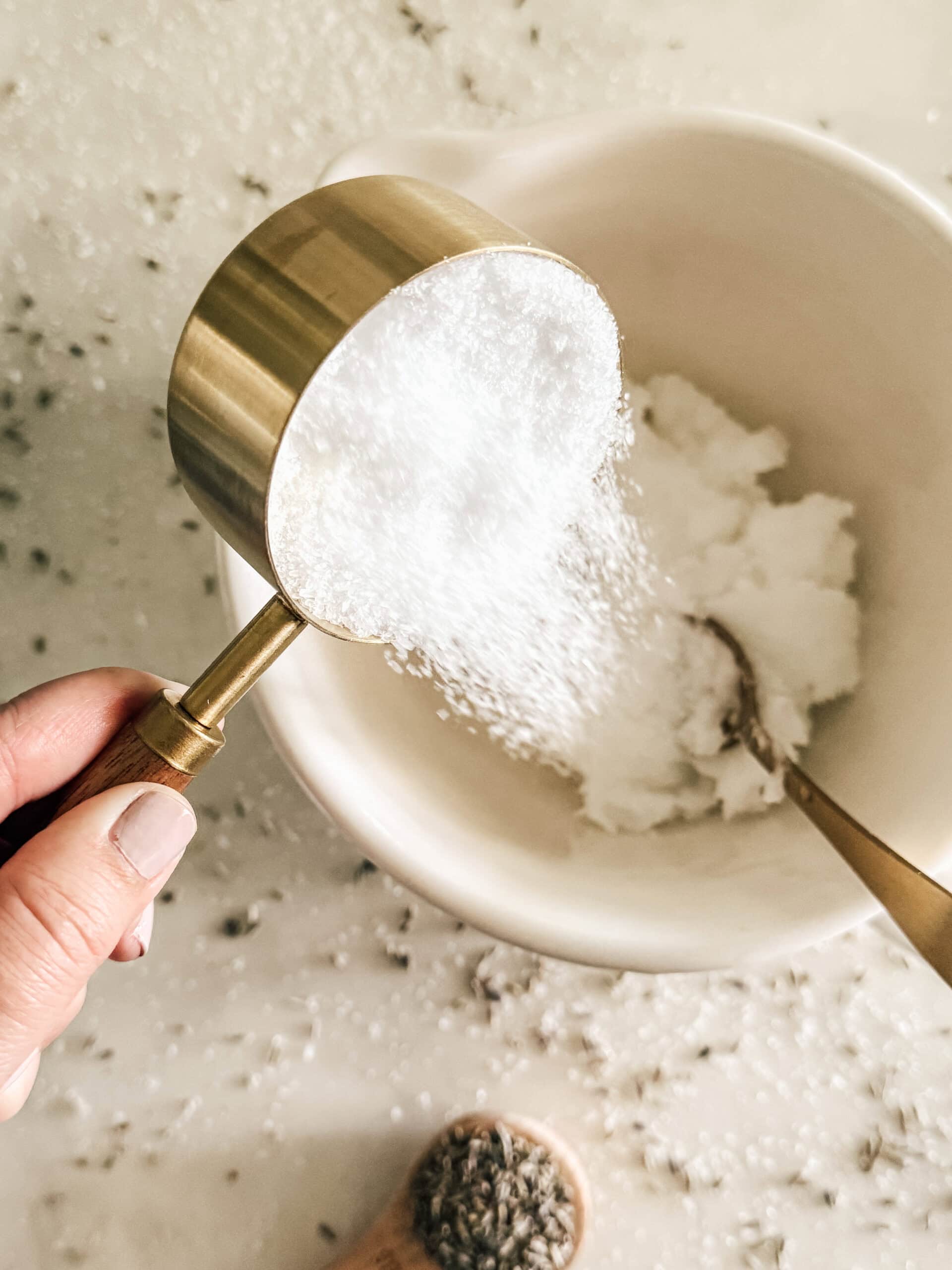 Handmade Lavender Mint Body Scrub with Free Printable