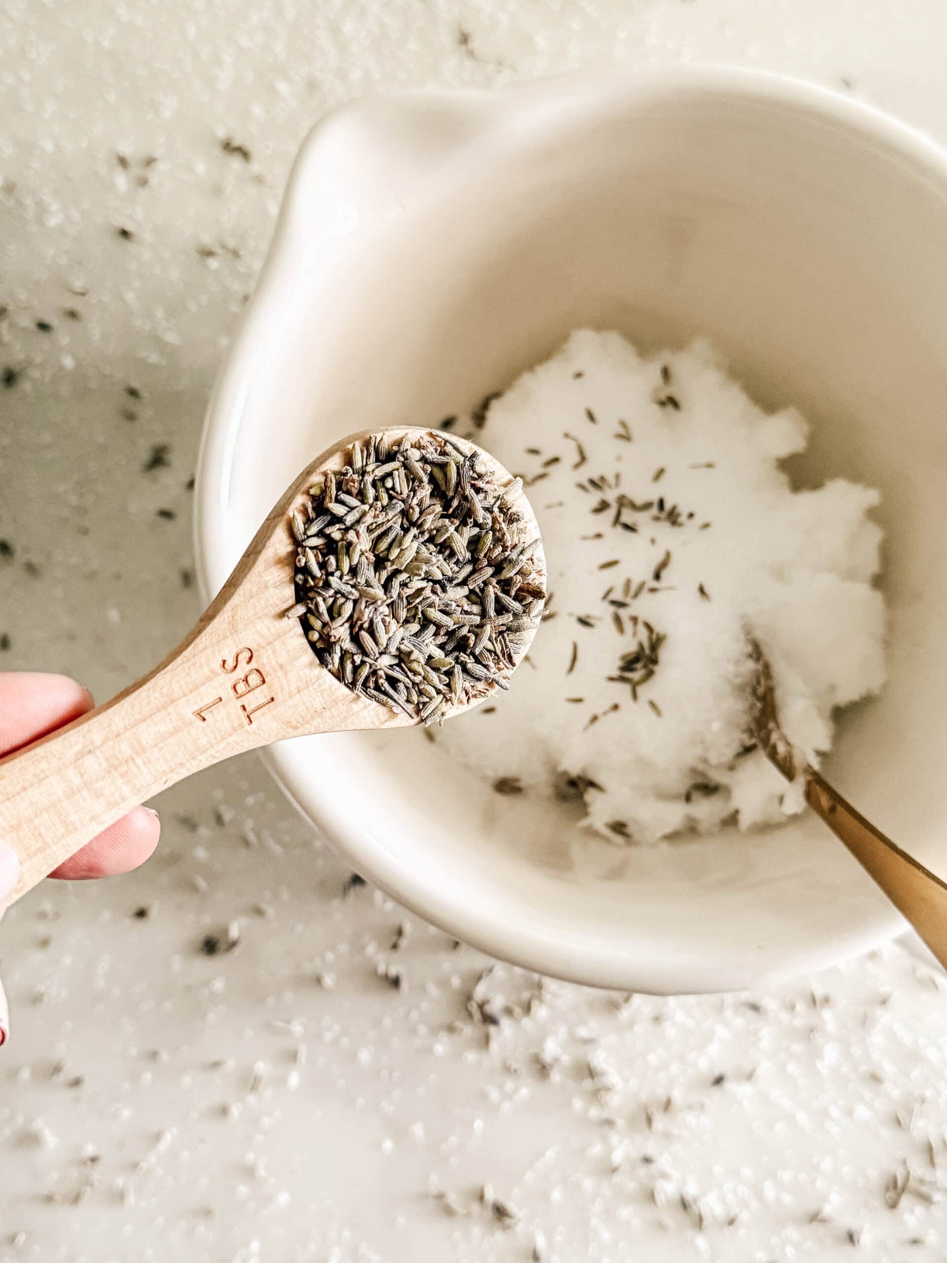 Handmade Lavender Mint Body Scrub with Free Printable
