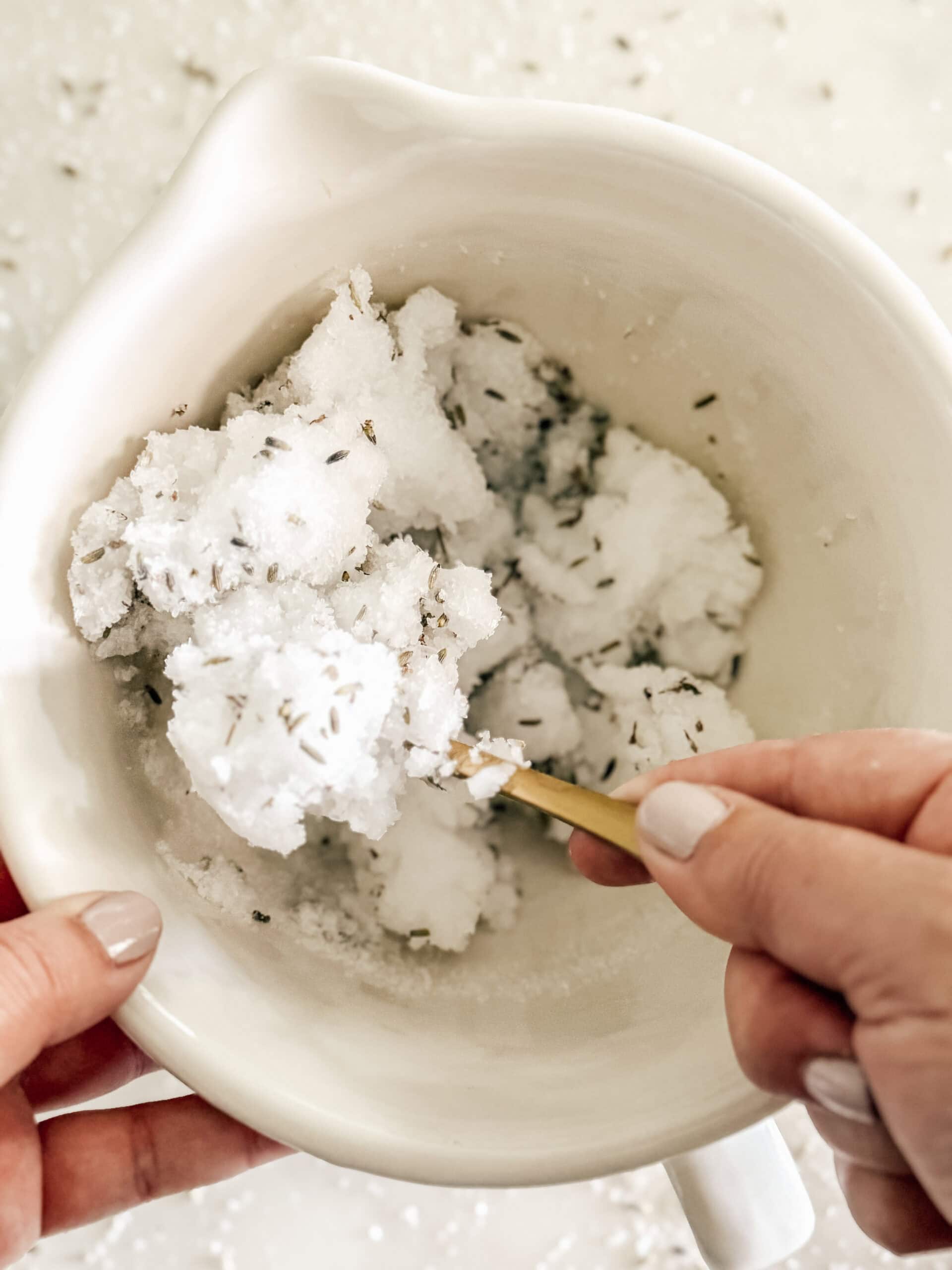 Handmade Lavender Mint Body Scrub with Free Printable