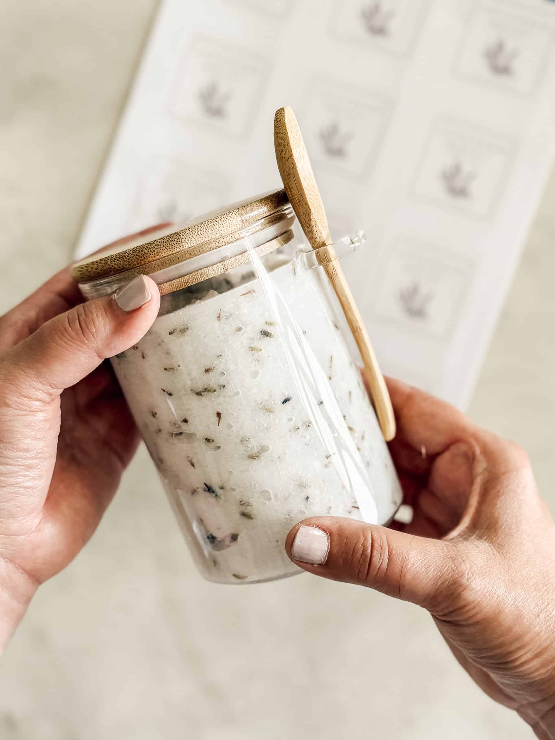 Handmade Lavender Mint Body Scrub with Free Printable